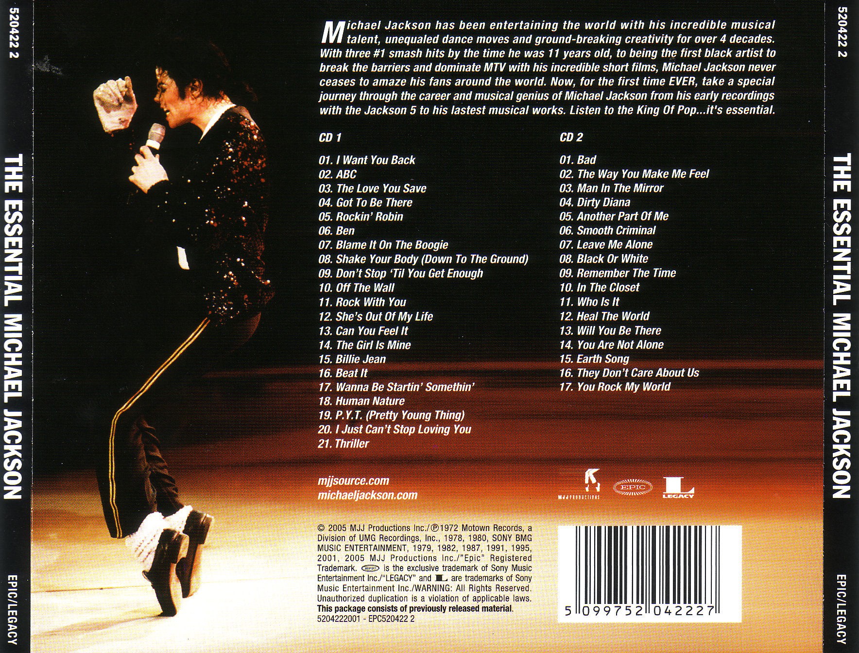 Michael Jackson The Essential : Back EU | CD Covers | Cover Century ...